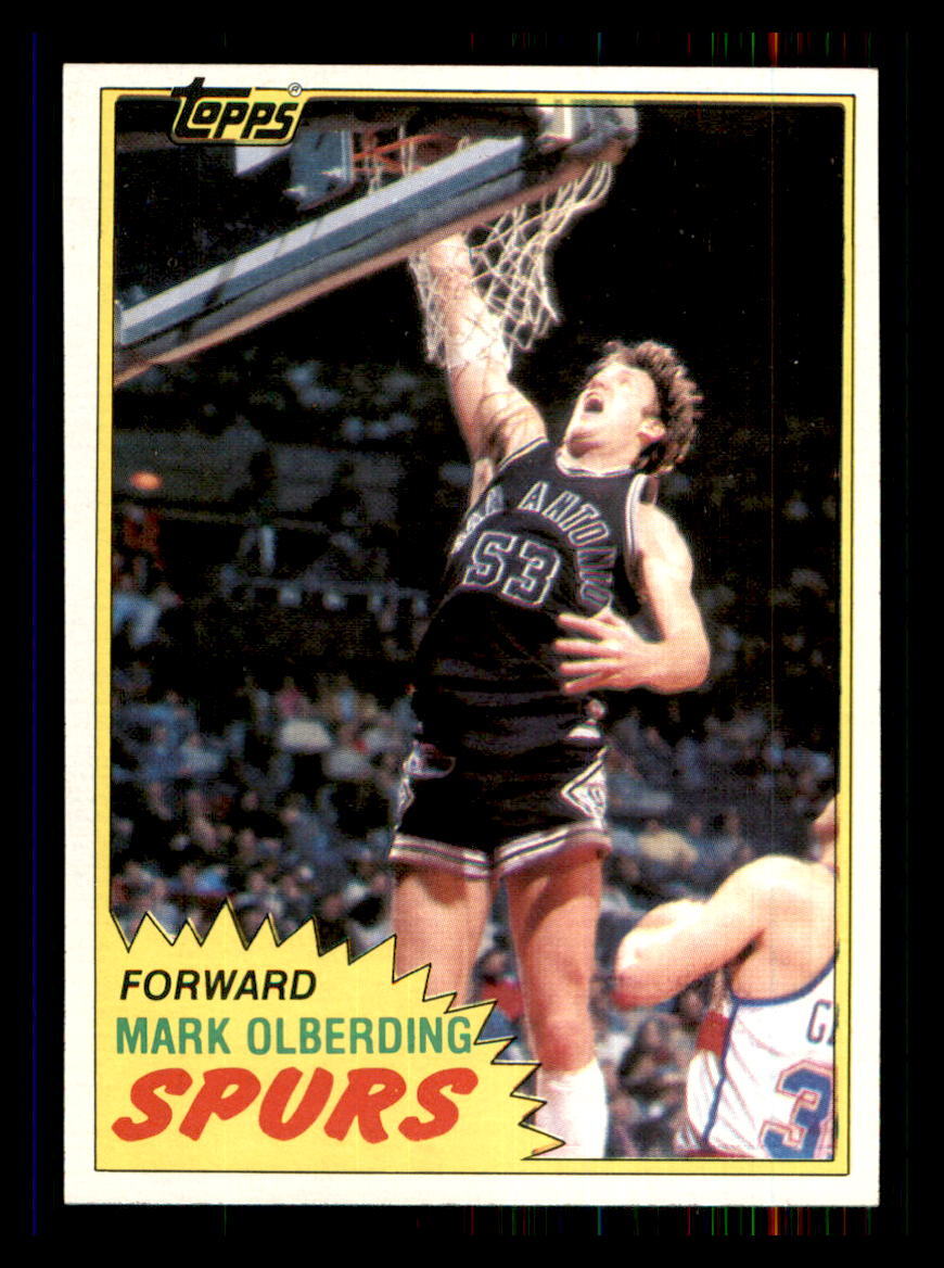 1981 Basketball Topps Mark Olberding San Antonio Spurs #MW104 1 | eBay