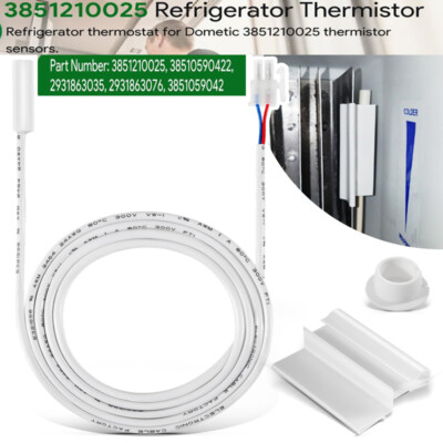 For Dometic 3851210025 Thermistor Kit RV Refrigerator Thermostat Sensor ...