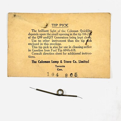 NOS Canadian Coleman Q007 104-905 for Q99 Q77 Lantern Lamp Generator ...