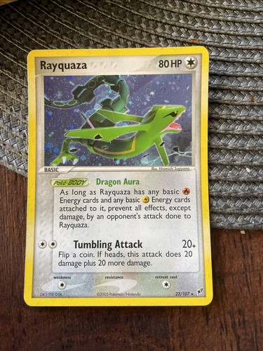 2005 Rayquaza Holo Rare ☆Stamped☆ Pokemon Card #22/107 EX Deoxys Mint ...