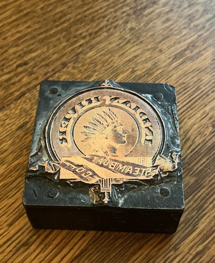 Antique Copper & Wood Printing Block Indian River Steamboat Native ...
