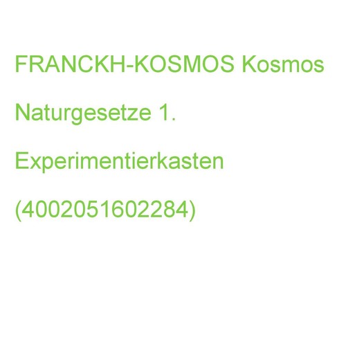 KOSMOS Experimentierkasten Naturgesetze (4002051602284) 4002051602284 | eBay.de