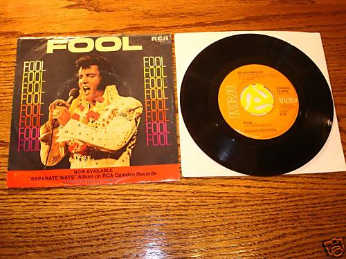 ELVIS PRESLEY ~ FOOL/ STEAMROLLER BLUES ~ PICTURE SLEEVE WITH 45 RPM | eBay