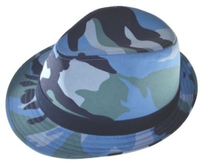 G Men's Camouflage Fedora Hat Blue Camo | eBay