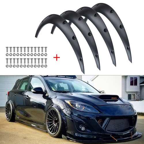 Black Car & Truck Fender Flares Body Kits Universal Flexible Car Fender ...