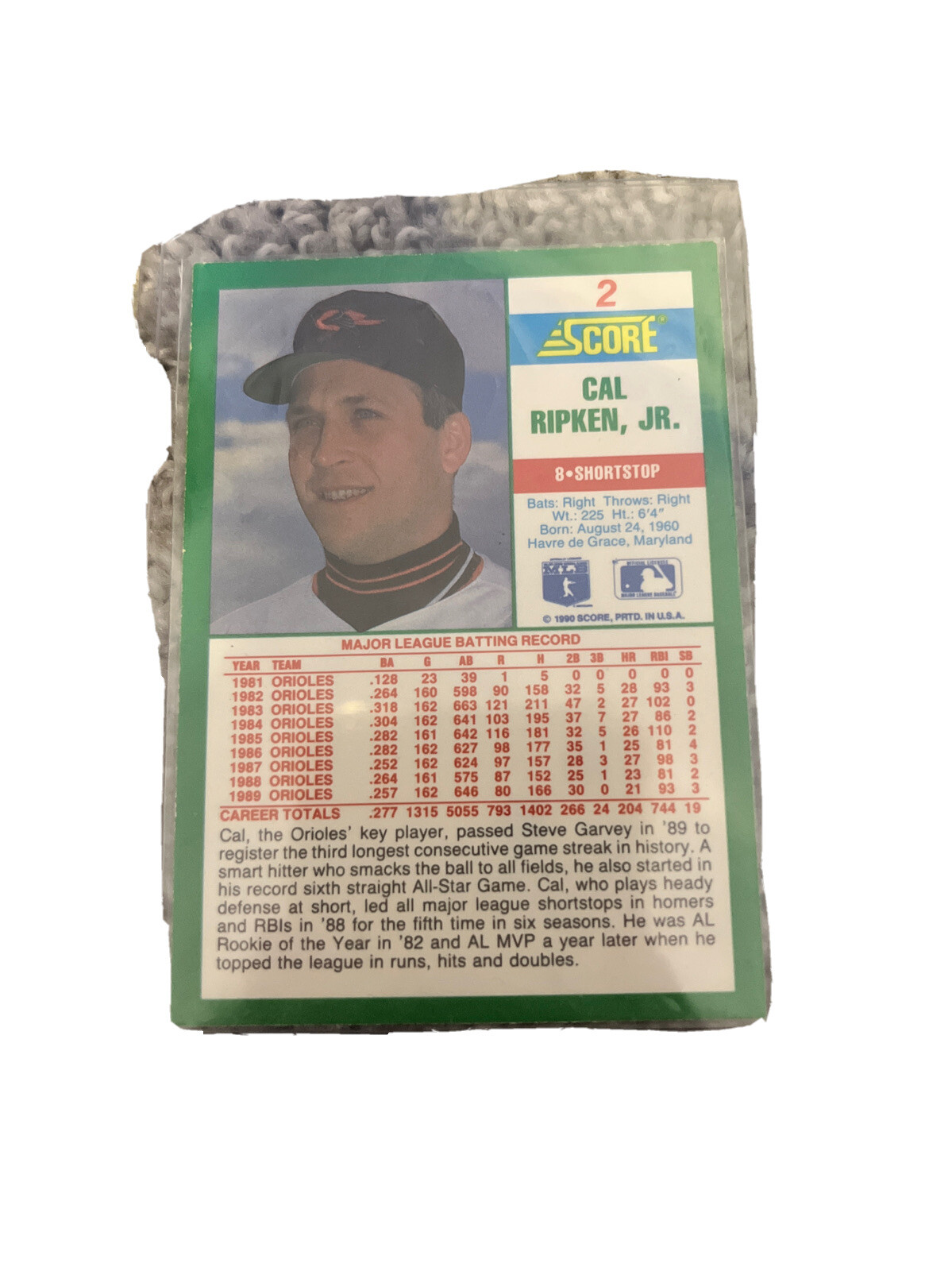 cal Ripken Junior card | eBay