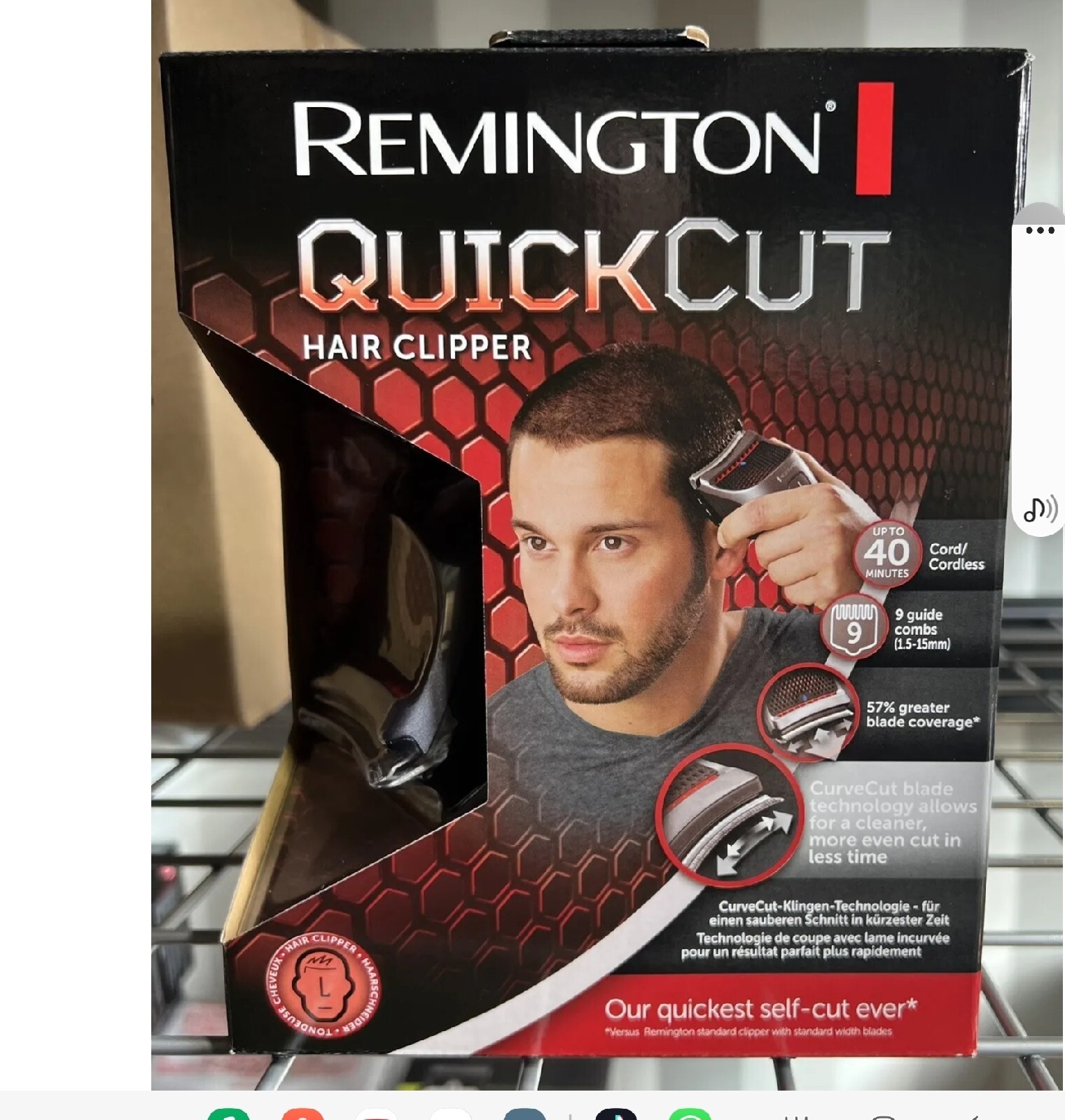 Remington HC4250 Cordless Quick Cut Hair Clipper with 9 Attachments NEW ...