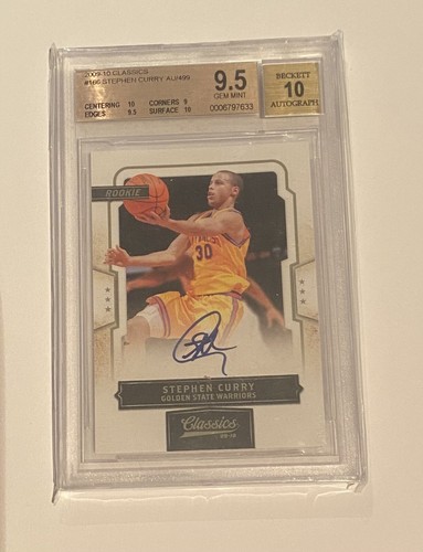 2009-10 Stephen Curry Rookie Classics Auto 278/499 BGS 9.5/10 | eBay