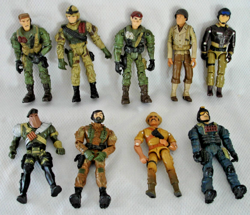 9 GI Joe Action Figures 4 inches Tall Used Very Good Working Condition ...