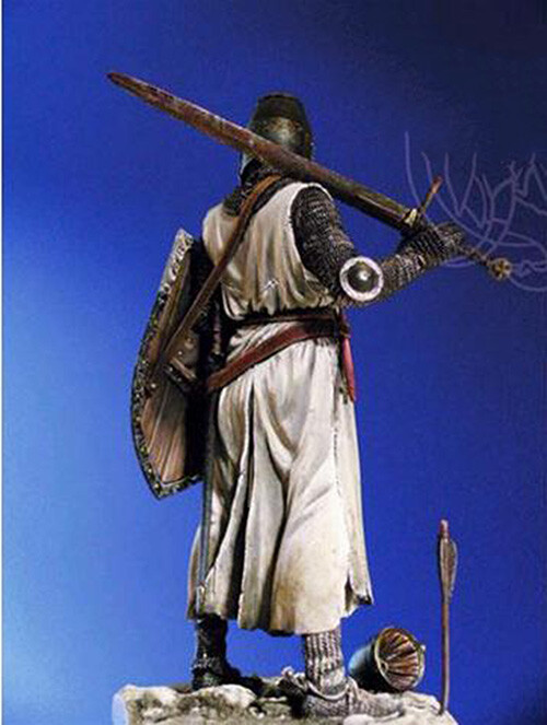 1:18 Resin Figure Model Kit 90mm ancient Crusaders knight R2009 ...