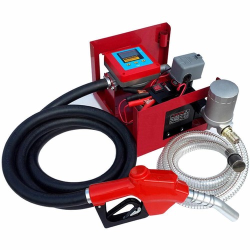 Electric Diesel Pump 220V 12v 24v W/ 6m Meter Gun Hose 750W Small Fuel ...