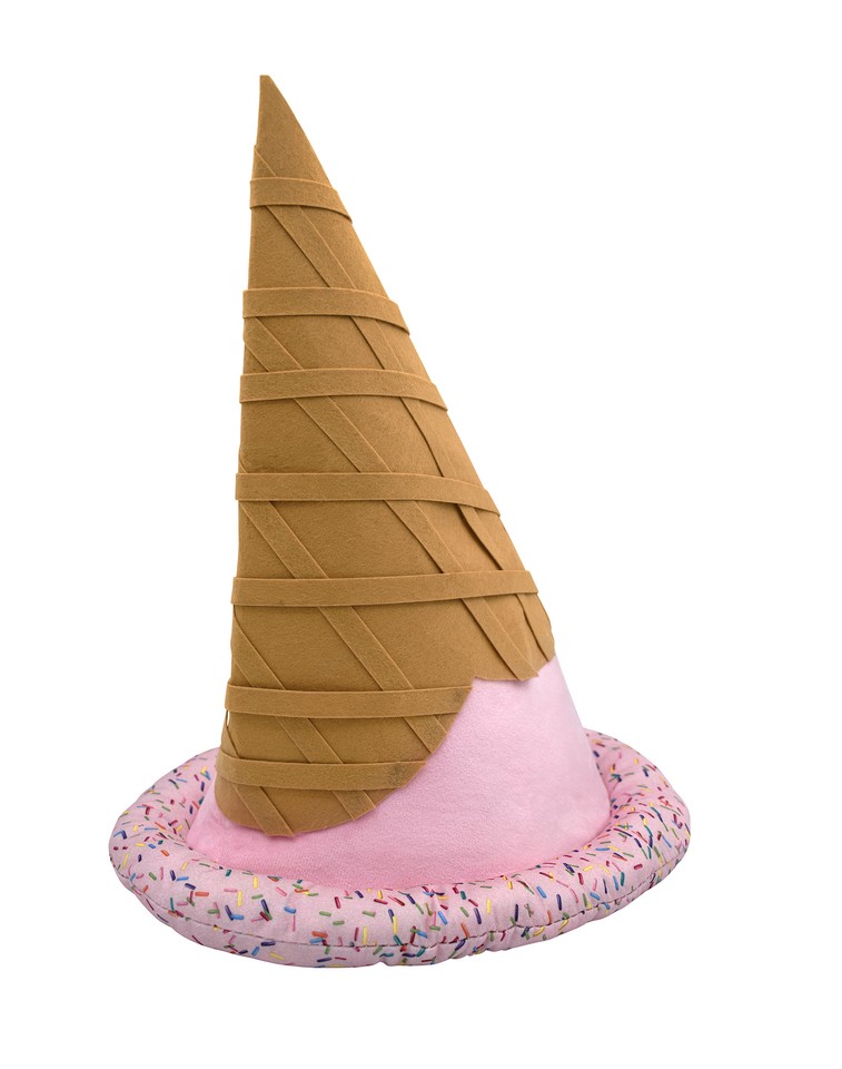 Adult Ice Cream Party Hat Novelty Food Vendor Ice Cream Cone Hat ...