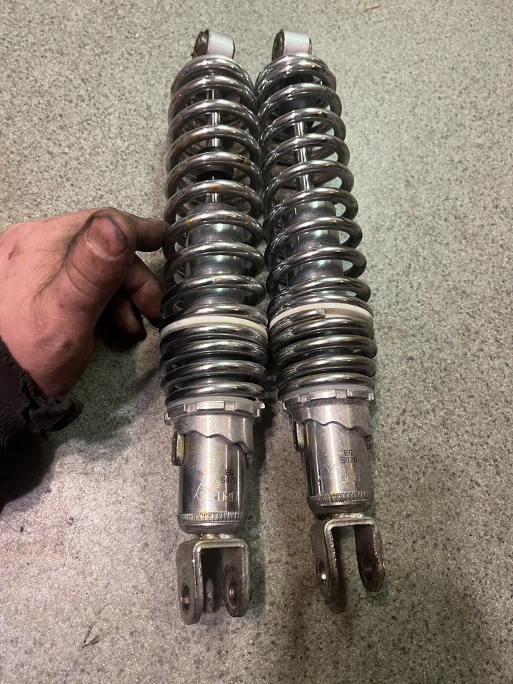 Honda CB350 CB450 CL450 CB500 CB550 Rear Shocks Chrome | eBay