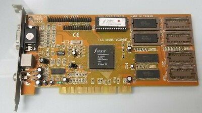 TRIDENT TGI 9685 2MB PCI VGA DOS Retro GAMING VIDEO CARD TV out Working ...
