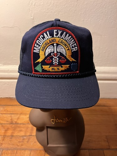 VINTAGE Rockland County Medical Examiner Snapback Hat Black 90s | eBay