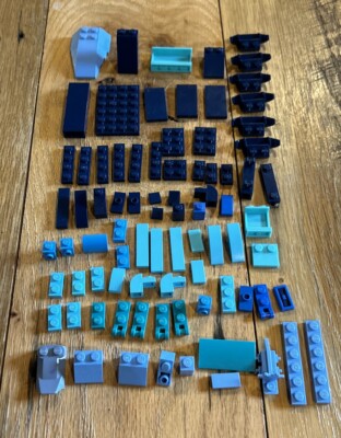 Lego Lot 80 Blue Shade Replacement Pieces Assorted Car City Parts | eBay