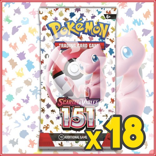 Pokemon TCG: Scarlet & Violet 151 MEW 18 Sealed Booster Packs SV MEW ...