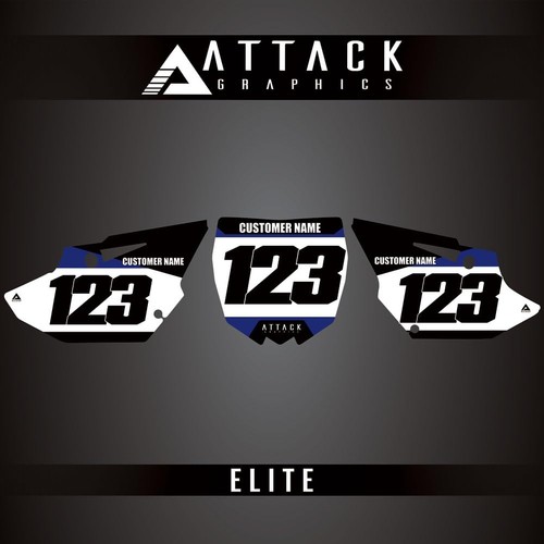 Attack Graphics Elite Number Plate Backgrounds For Yamaha YZ125 2018 | eBay
