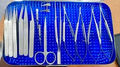 Micro Hand Surgery Instruments Kit Microvascular Clamp Surgical Suture ...