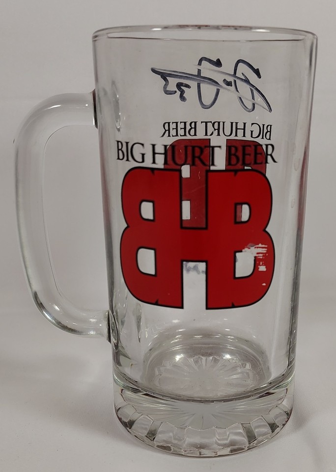 FRANK THOMAS SIGNED & INSCRIBED "93 94 AL MVP" BIG HURT BREWERY BEER ...