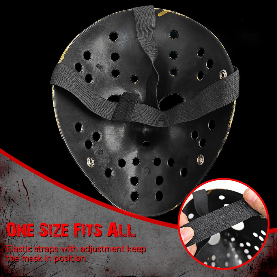 Mask Halloween Costume Horror Cosplay Prop Hockey Masquerade Prop Mask ...
