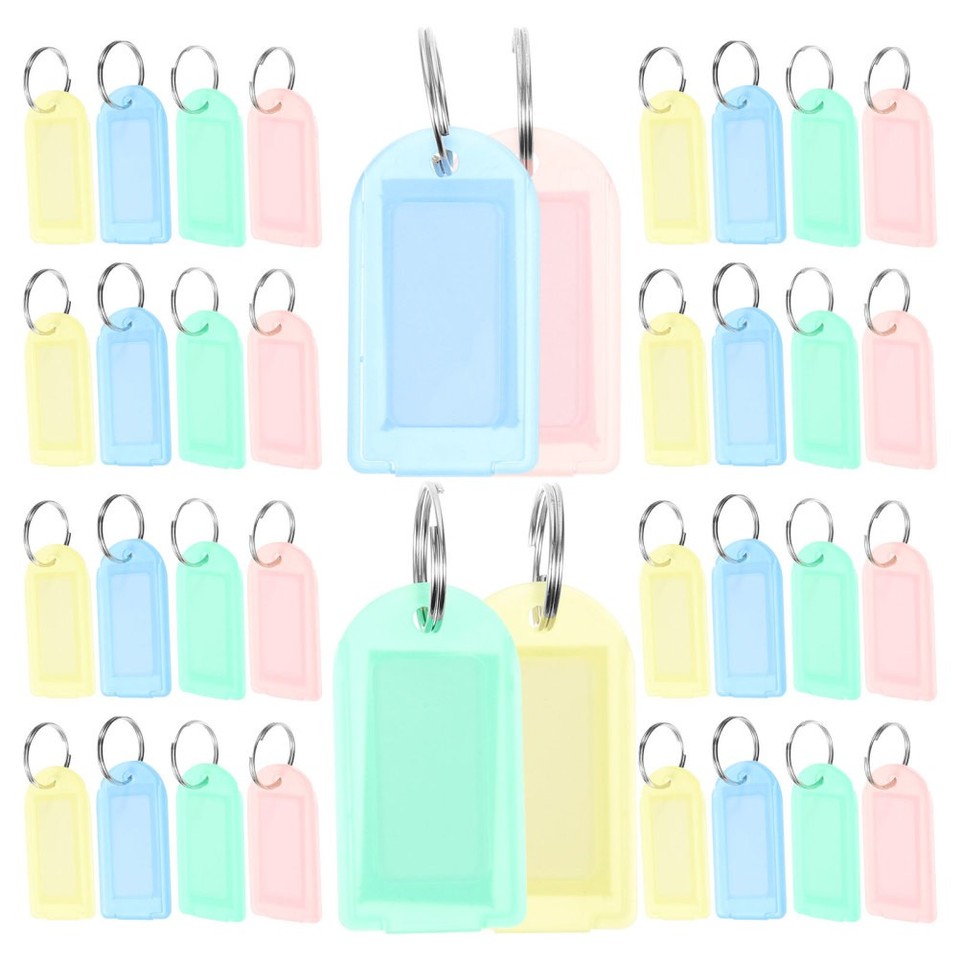 40 Pcs Multi-function Luggage Tags Plastic Key Labels Convenient | eBay ...