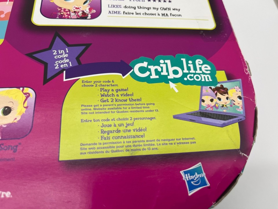 NIB Baby Alive Crib Life Twins Dolls: Sarina & Sydney Cutie Hasbro 2010 ...
