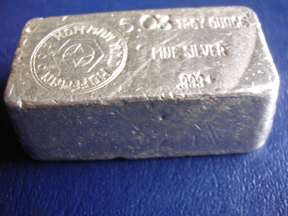 Vintage Hoffman & Hoffman 5.03 oz .999+ Fine Silver Odd Weight Bar | eBay