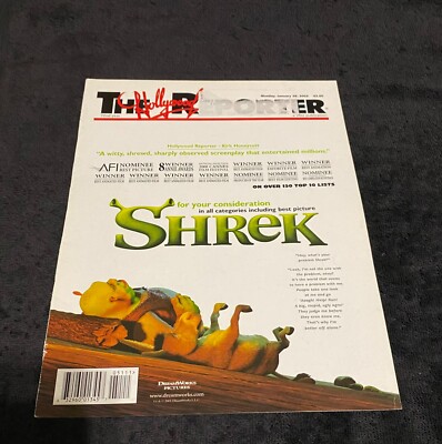 SHREK 2001 Oscar ad with Donkey, Best Picture & IN THE BEDROOM Tom ...
