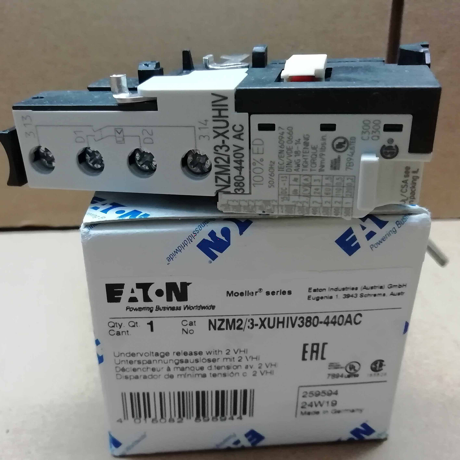 one new Moeller EATON NZM2/3-XUHIV380-440AC Circuit Breaker Fast ...
