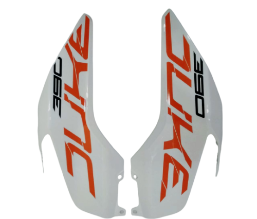 Motorcycle L+R DUKE TANK COVER WHITE LEFT WITH DECAL For KTM DUKE 390 ...