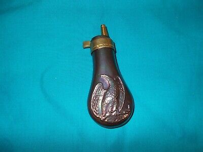 Vintage COPPER BLACK POWDER FLASK with an Eagle | eBay