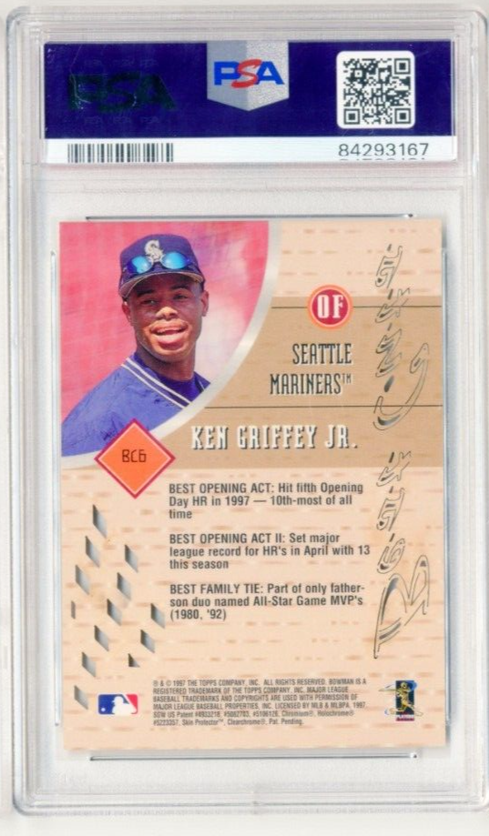 Ken Griffey Jr. 1997 Bowman's Best Best Cuts CARD #BC6 Die Cut PSA 8 | eBay