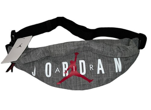 New Nike Air Jordan Fanny Pack Hip Waist Belt Gray Bag Crossbody 9B0533 ...