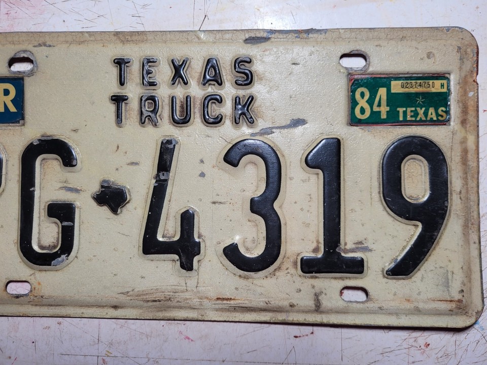 1984 Texas Truck license plate number PG 4319 | eBay