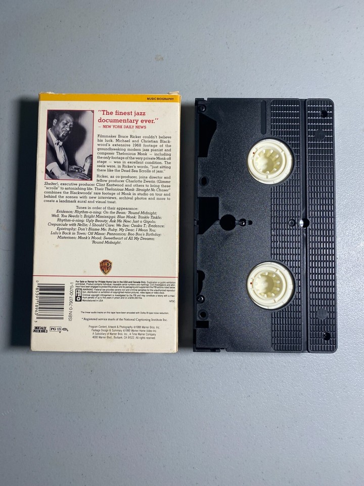 Thelonious Monk Straight No Chaser Vintage Jazz VHS Tape RARE | eBay