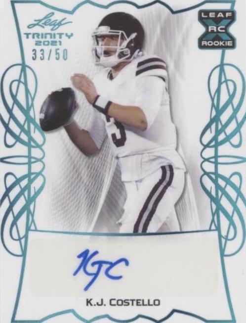 2021 Leaf Trinity - K.J. Costello #BA-KJC Platinum Spectrum /50 (AU, RC ...