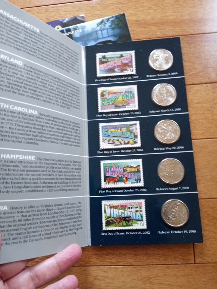 (5)50 State Quarters GREETING FROM AMERICA Portfolio Quarters 1999-2003 ...