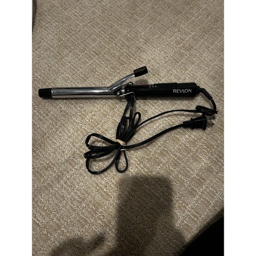 Revlon Model RV136 1" Barrel Curling Iron Two Heat Settings Swivel Cord ...