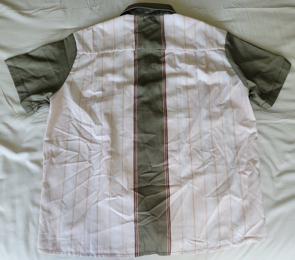 Boozelele Mens Under The Palmtrees Stripe Short Sleeve Button Shirt ...