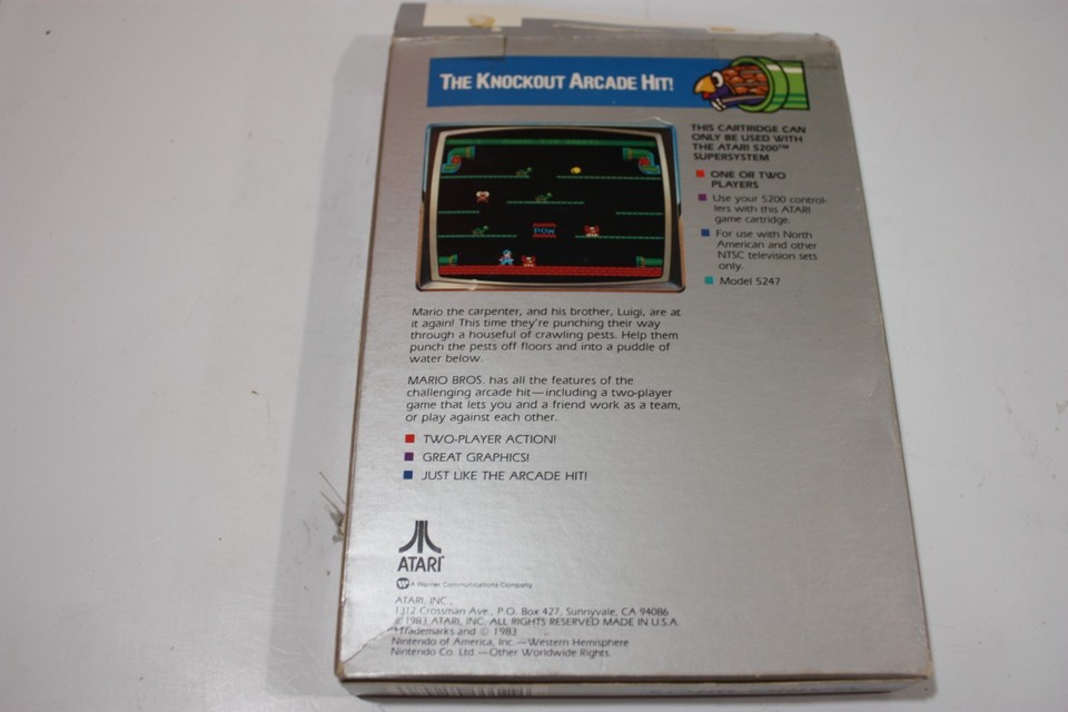 Atari 5200 Mario Bros Boxed Tested | eBay