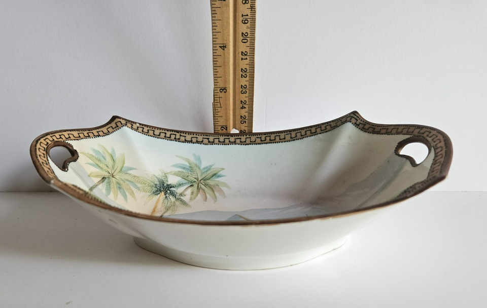 Nippon Hand Painted Pyramids Desert Oval Shape Bowl Trinket/Candy 8 ...
