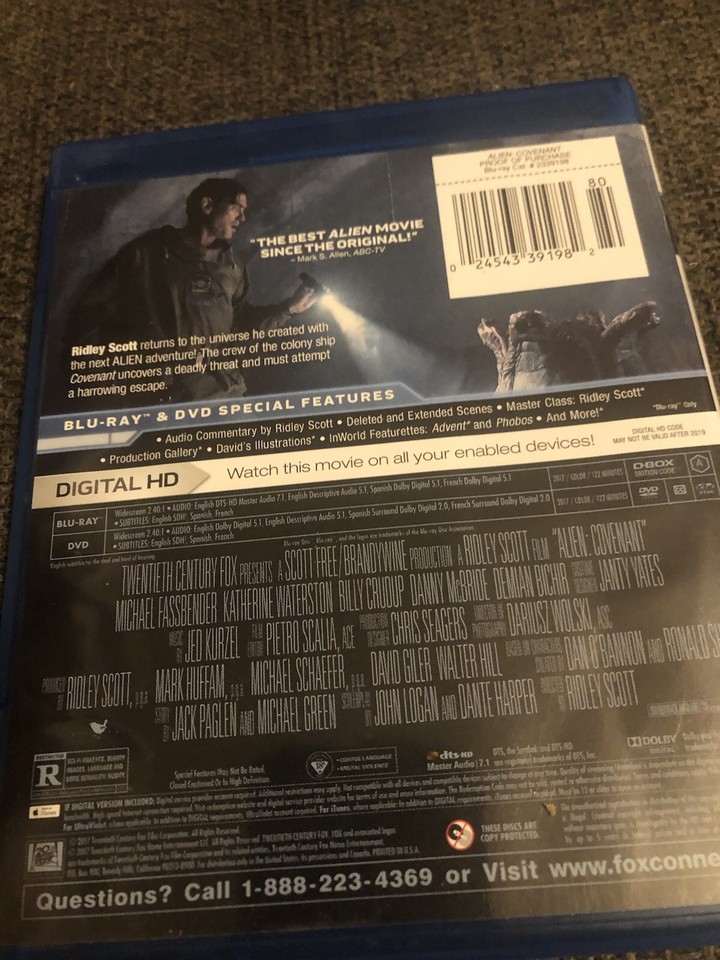 Blu-Ray & DVD-Alien Covenant-MULTIPLE DVDs SHIP FREE!, SEE STORE!!! | eBay