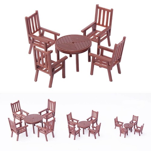 Tables And Chairs Model Kit 5 Sets Accessories Building Model HO Scale ...