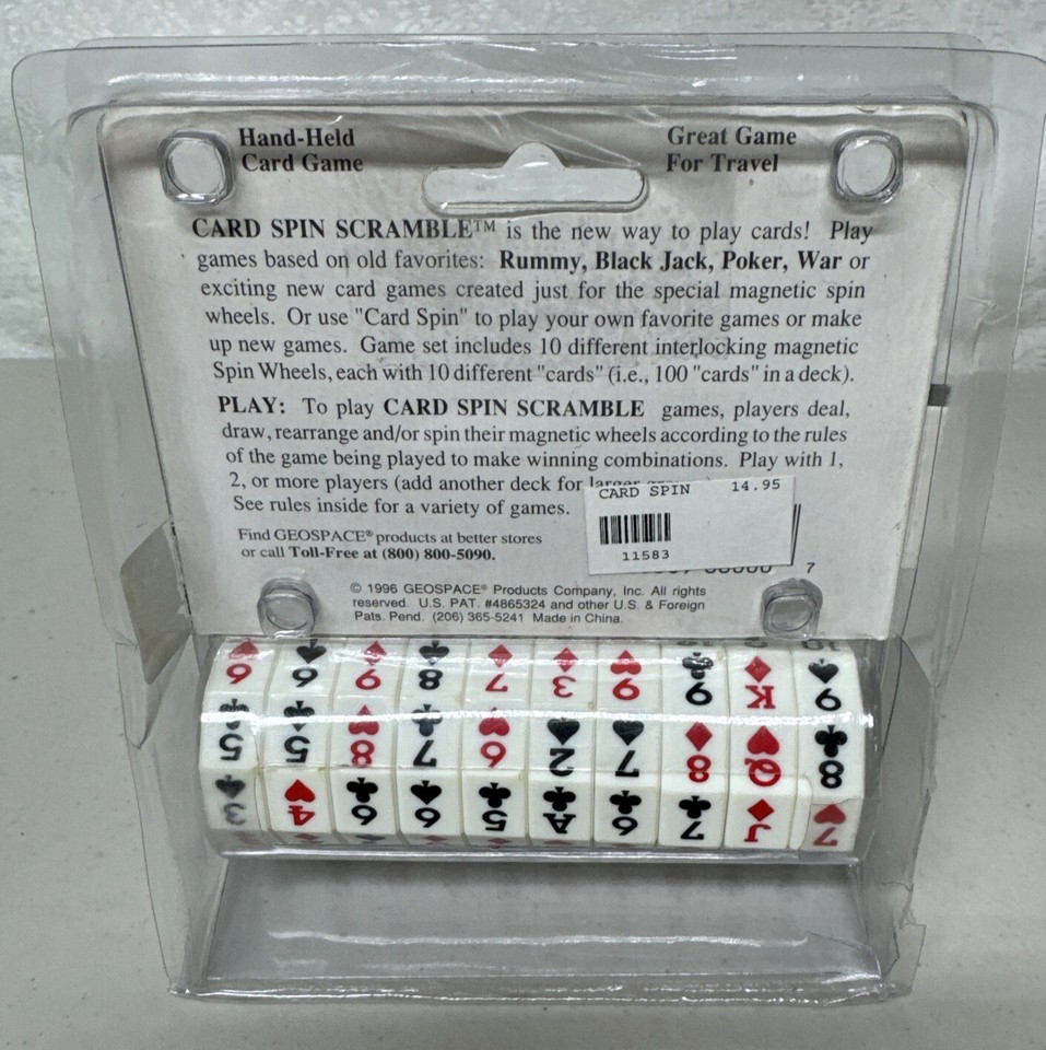 Card Spin Go Anywhere Travel Card Game 1996 Geospace Magnetics U6 | eBay