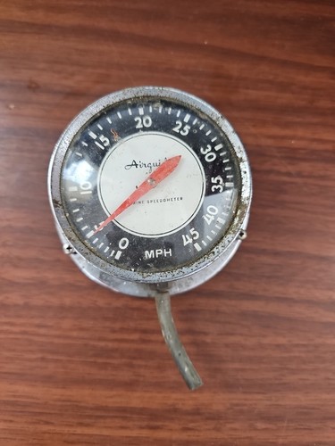 VINTAGE AIRGUIDE MARINE SPEEDOMETER CONTRALOG MOVEMENT 45 MPH NICE ...
