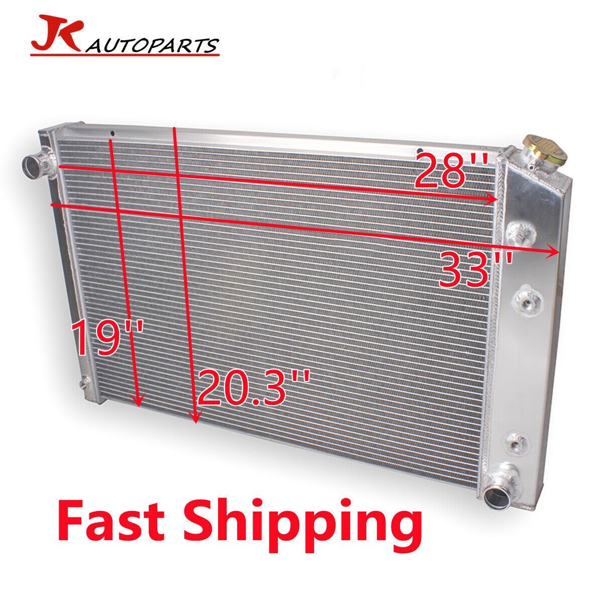 4 Row Radiator fits 73-87 Chevy C/K C10 C20 C30 305 350 400 454 Motor ...