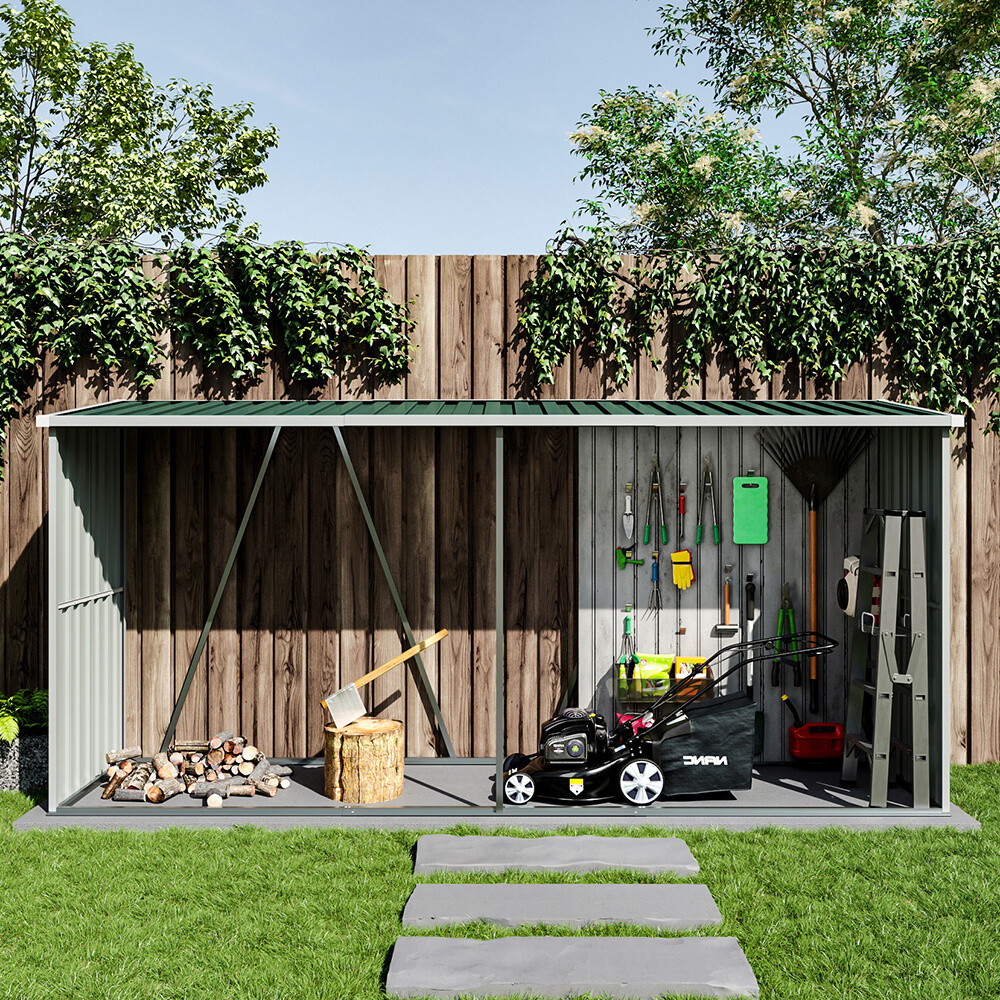 Sheds For Storing Firewood 8FT X 5FT Garden Log Store Metal Shed Tools