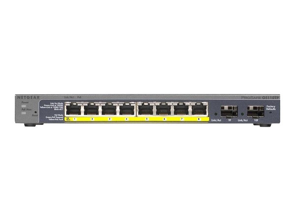 NETGEAR ProSafe GS110TP 8-Port Gigabit Ethernet Switch (‎GS110TP-200EUS ...