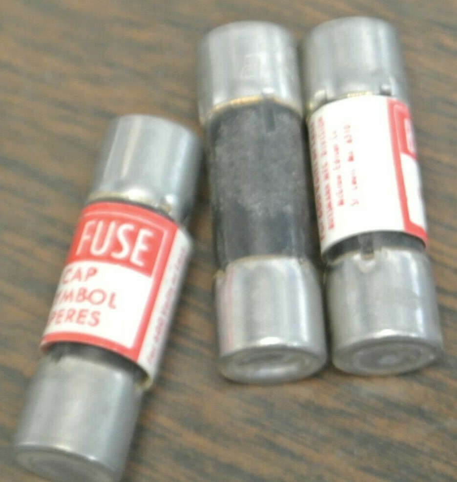 LOT of 3 / BUSS BBS1/2 MIDGET FUSE / 1/2A / 600V / NEW SURPLUS / BBS 1/ ...